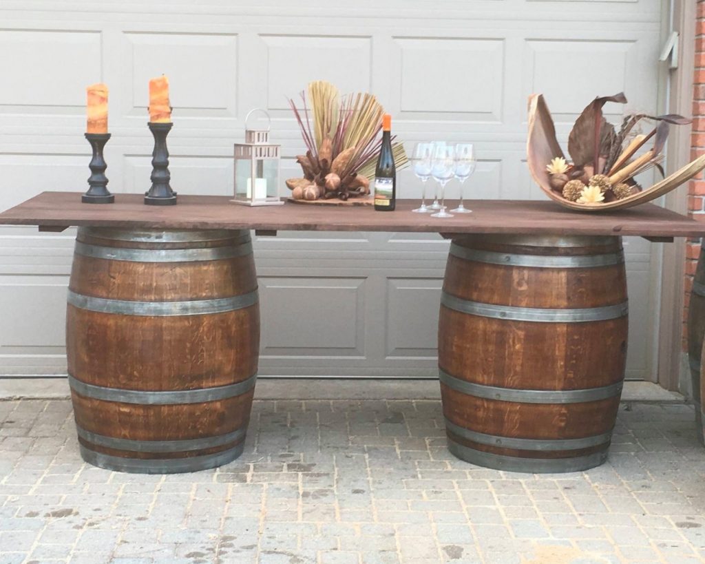 8' Wine Barrel Long Table - Air Bounce Inflatables & Party Rentals in ...